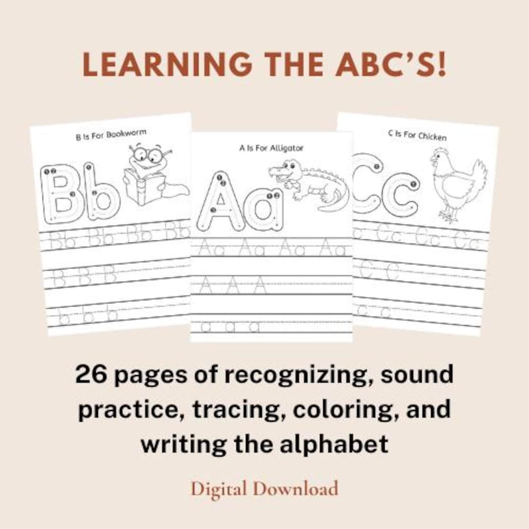 ABC Writing + Tracing Worksheets, Alphabet Tracing, Preschool Worksheet ...