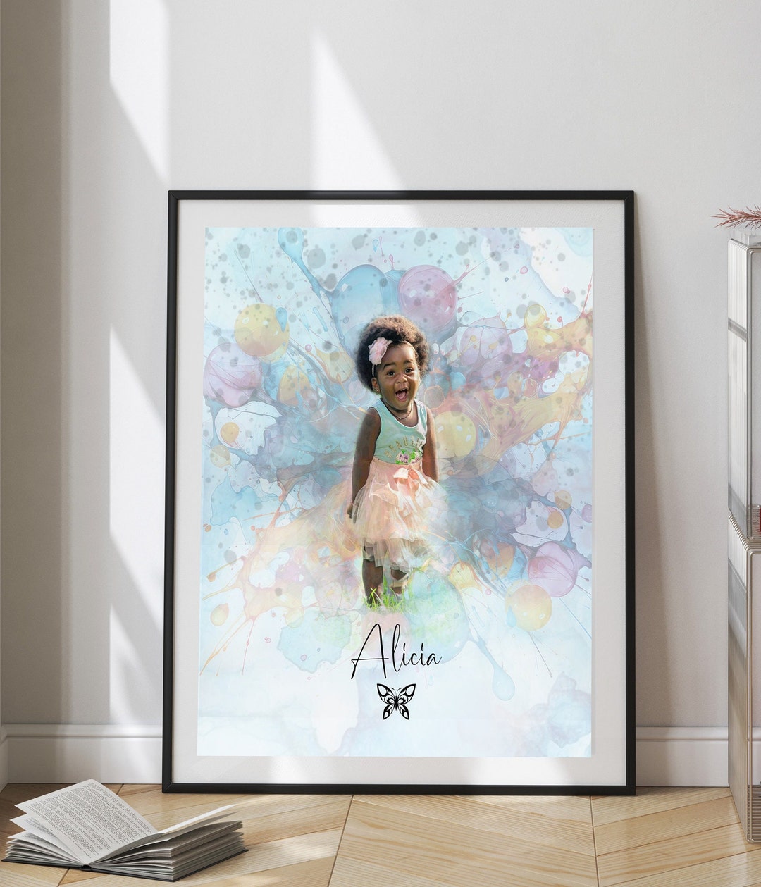 Watercolor Child Portrait From Photo, Custom Child Watercolor Gift ...