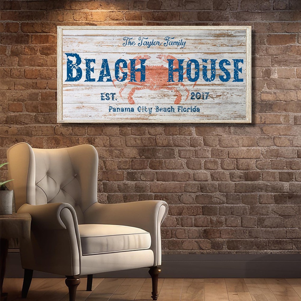 Custom Beach House Sign, Personalized Beach House Sign, Beach House ...