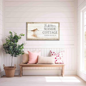 Custom Seaside Cottage Canvas Sign Personalized Seaside Cottage Sign ...