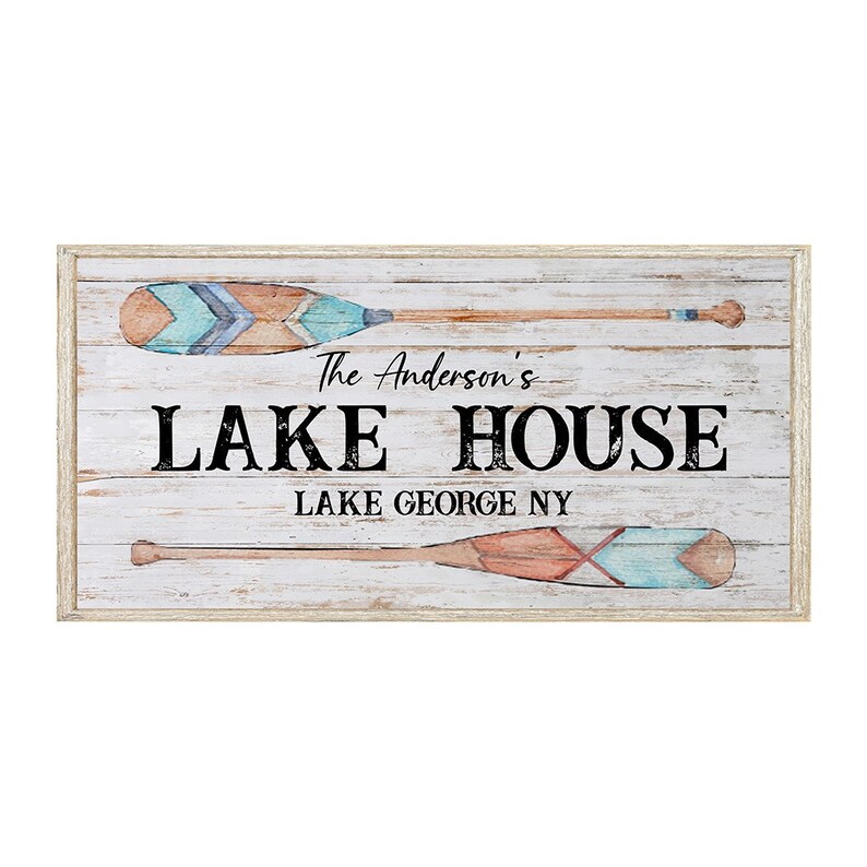 Custom Lake House Canvas Sign Personalized Lakehouse Sign Lake House ...