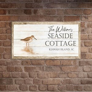 Custom Seaside Cottage Canvas Sign Personalized Seaside Cottage Sign ...