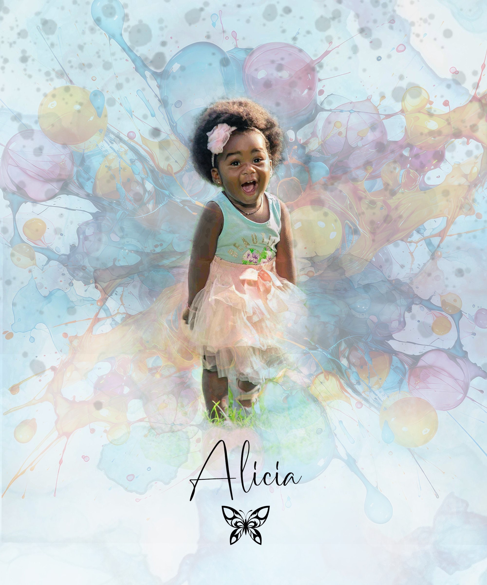 Watercolor Child Portrait From Photo, Custom Child Watercolor Gift ...