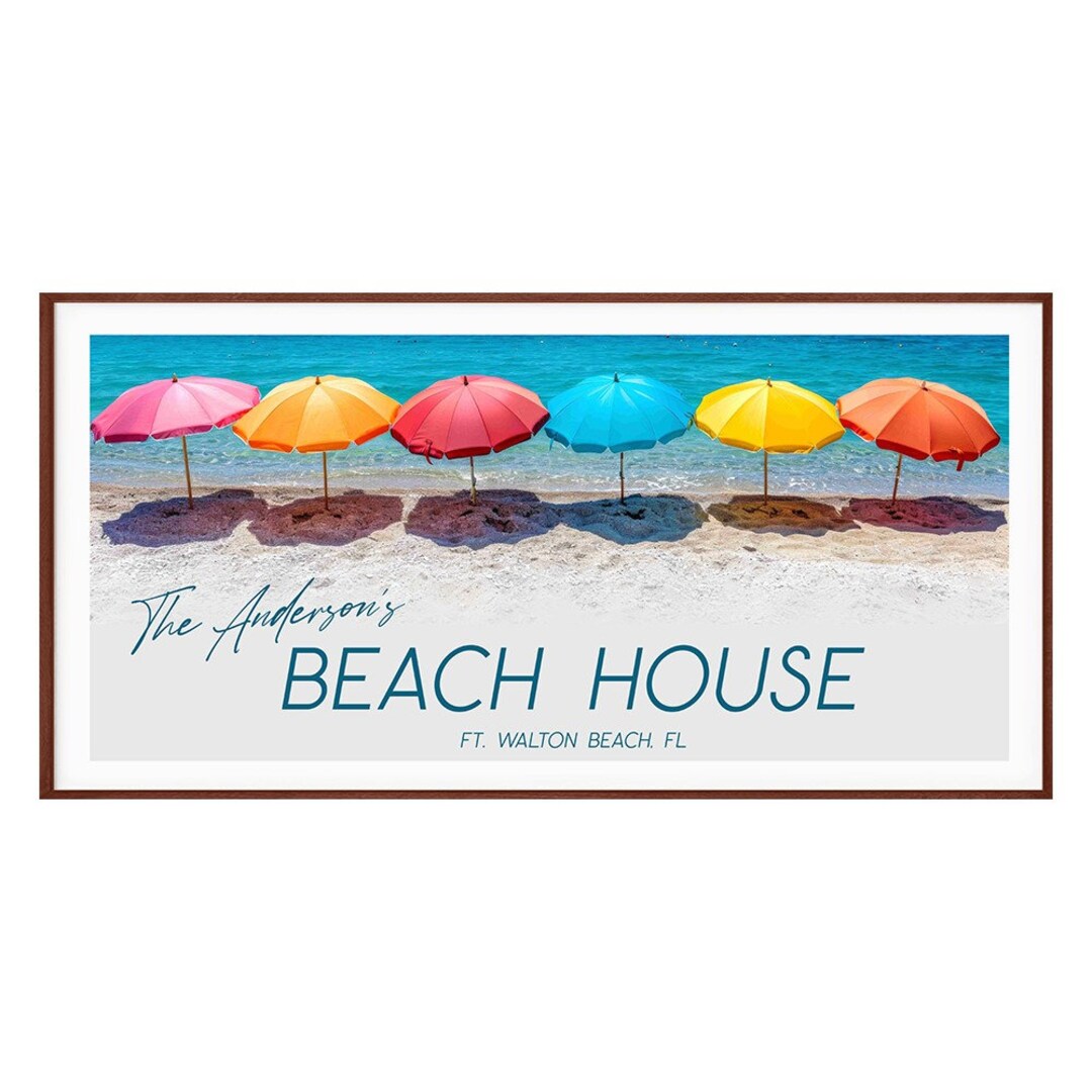 Custom Beach House Sign Personalized Beach House Sign With Beach ...