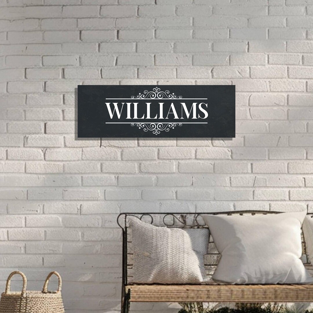 Custom Front Door Name Sign Personalized Metal Name Sign With ...