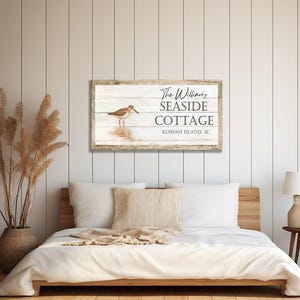 Custom Seaside Cottage Canvas Sign Personalized Seaside Cottage Sign ...