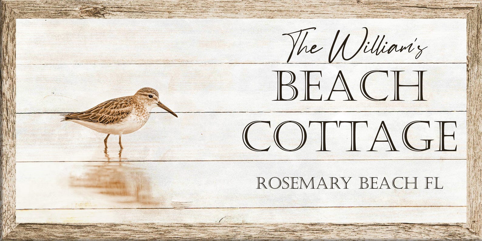 Custom Beach Cottage Canvas Sign Personalized Beach Cottage Sign With a ...