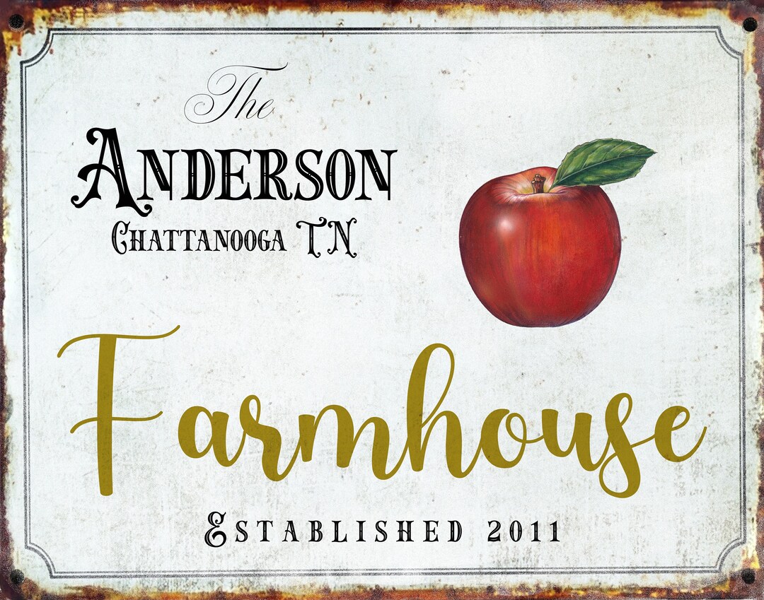 Rustic Farmhouse Sign, Personalized Farm Wall Decor Canvas, Country ...