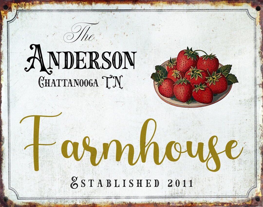 Rustic Farmhouse Sign, Personalized Farm Wall Decor Canvas, Country ...