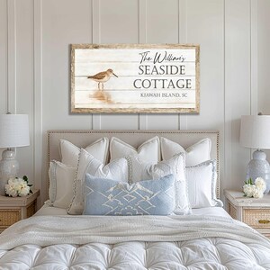 Custom Seaside Cottage Canvas Sign Personalized Seaside Cottage Sign ...