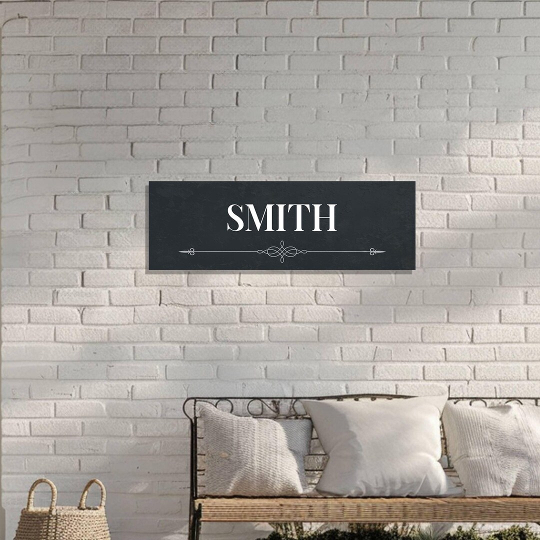 Custom Front Door Name Sign Personalized Metal Name Sign With a ...