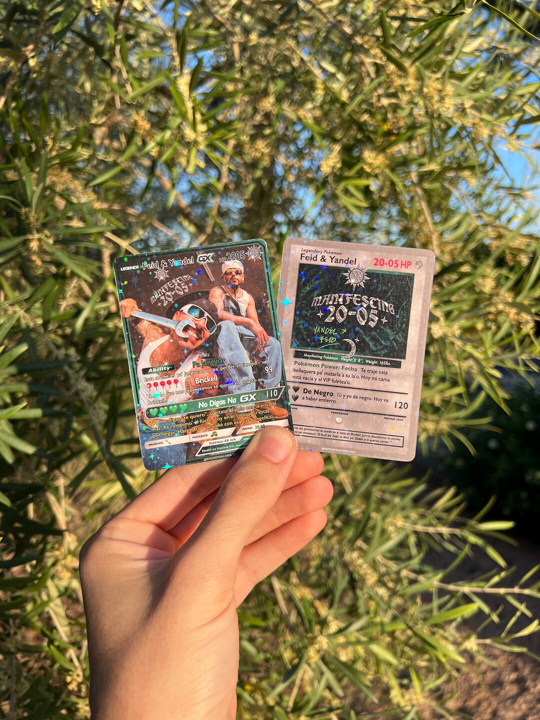 Feid & Yandel manifesting 20-05 Pokémon Style Cards PACK - Etsy