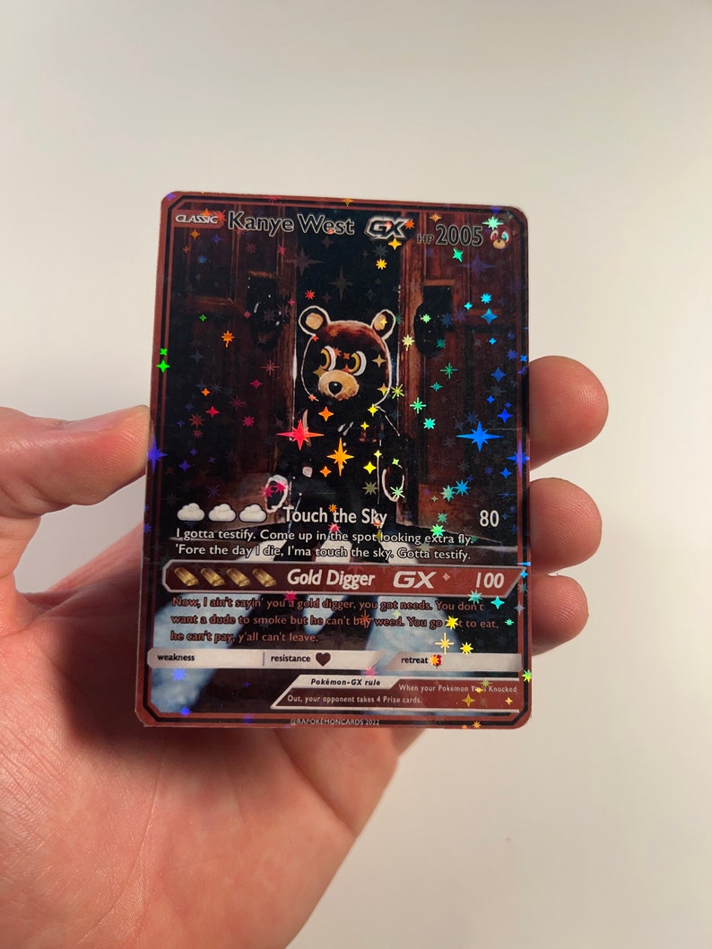 Kanye West YE late Registration Pokémon Style GX Card - Etsy