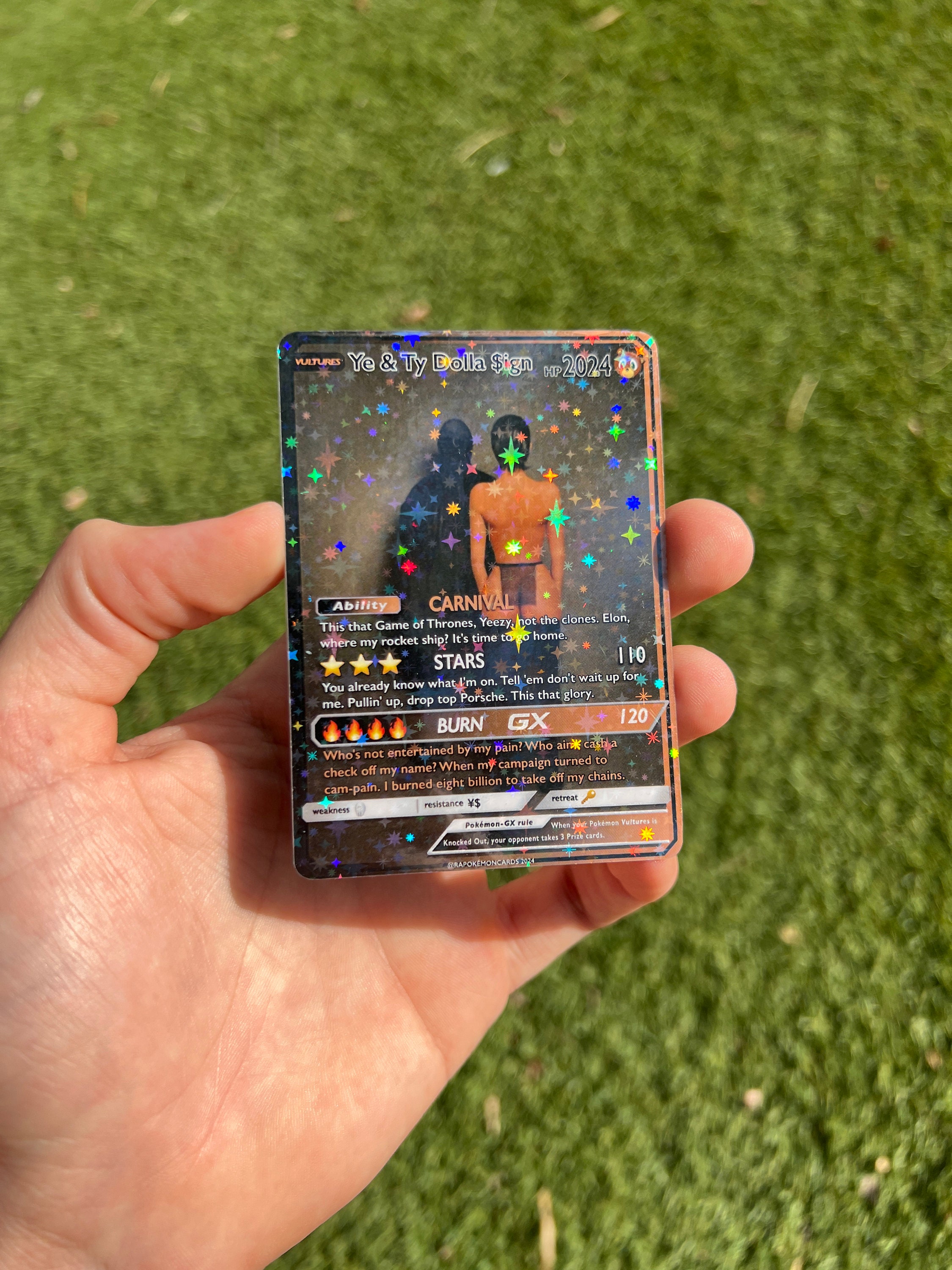 Kanye West YE vultures 1 Pokémon Style GX Card - Etsy