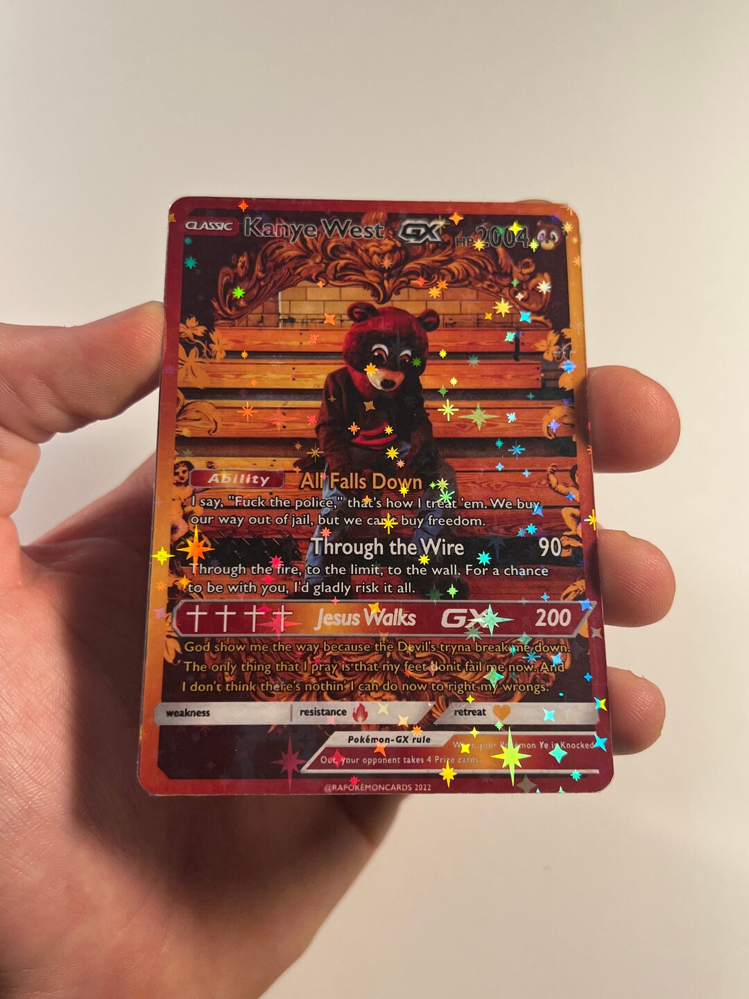 Kanye West YE the College Dropout Pokémon Style GX Card - Etsy