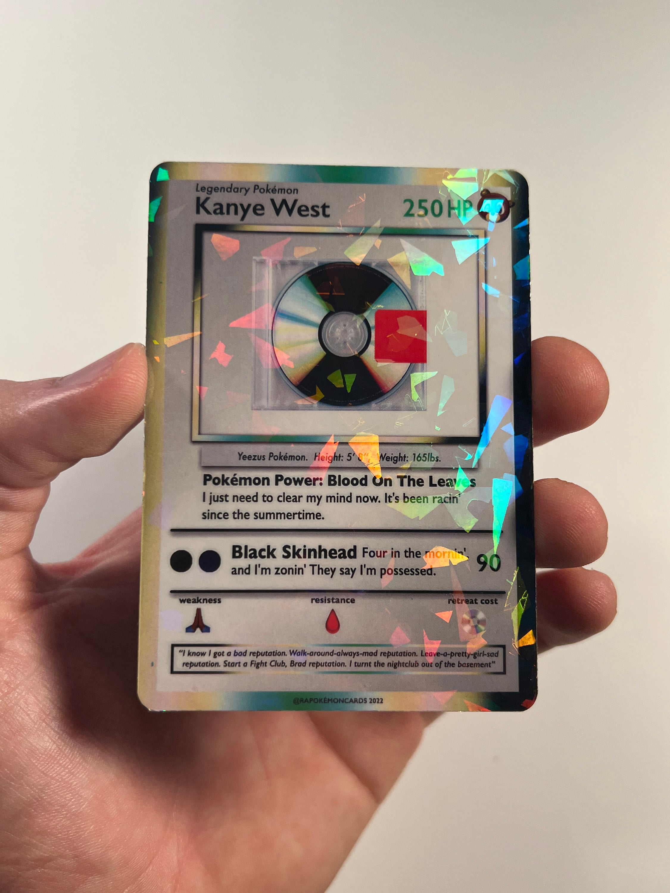 Kanye West YE yeezus Pokémon Style OG Card - Etsy