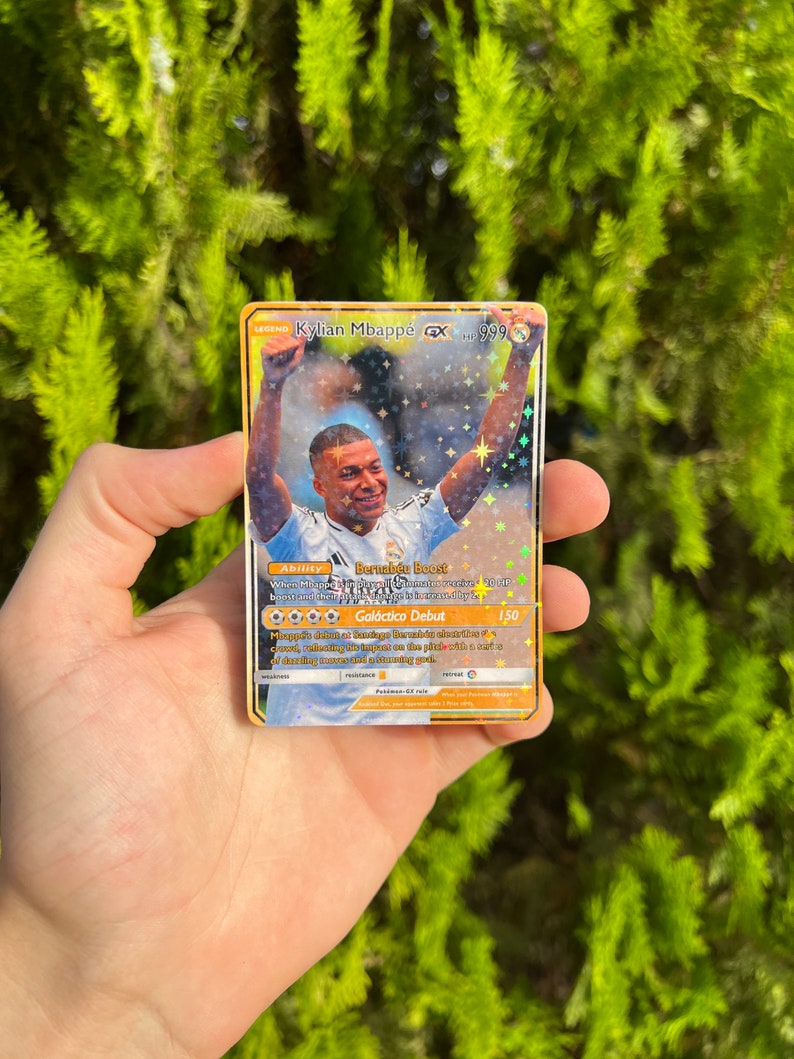 Kylian Mbappé Real Madrid FC custom Pokemon card - Etsy México