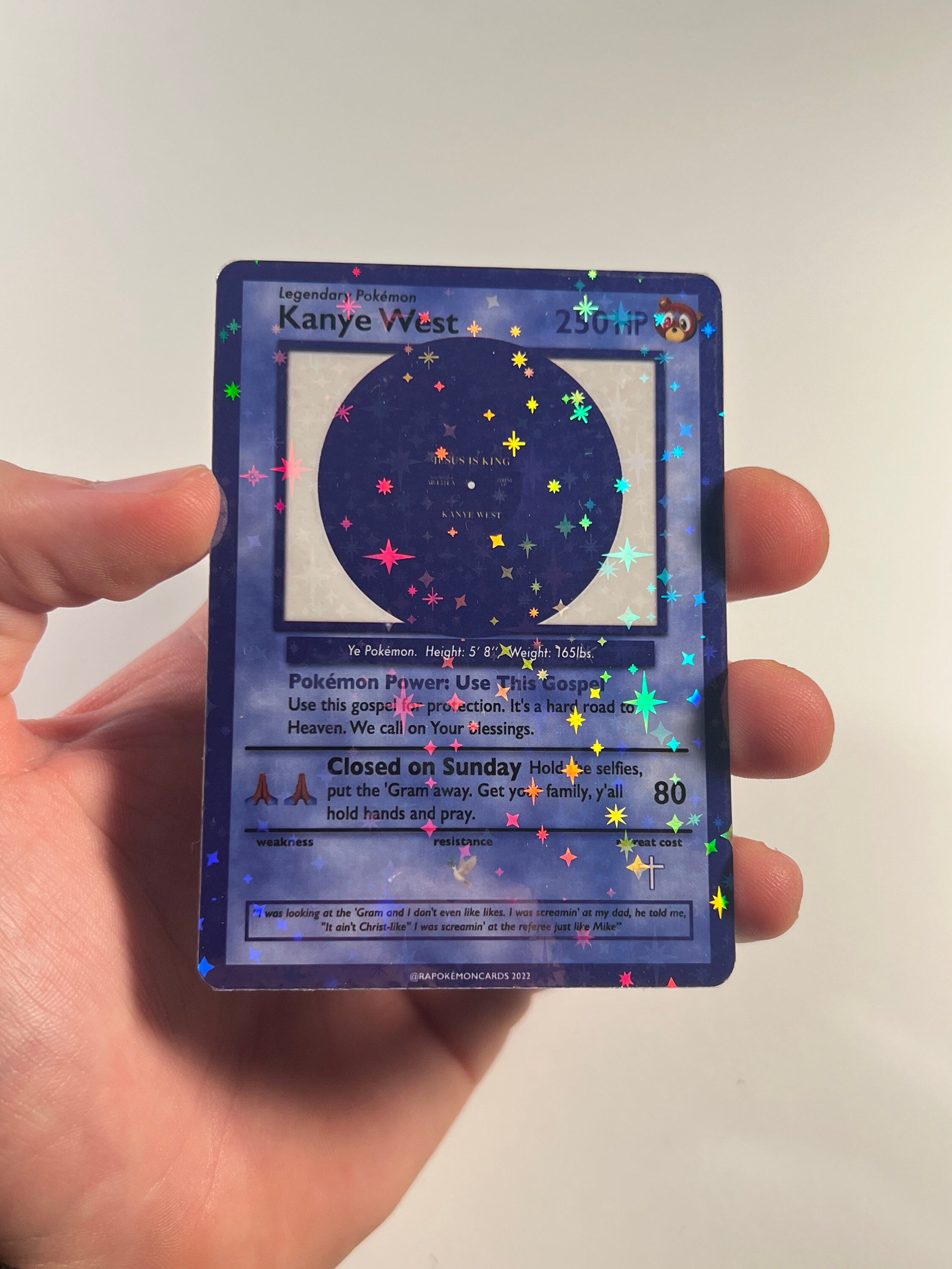 Kanye West YE jesus is King Pokémon Style OG Card - Etsy