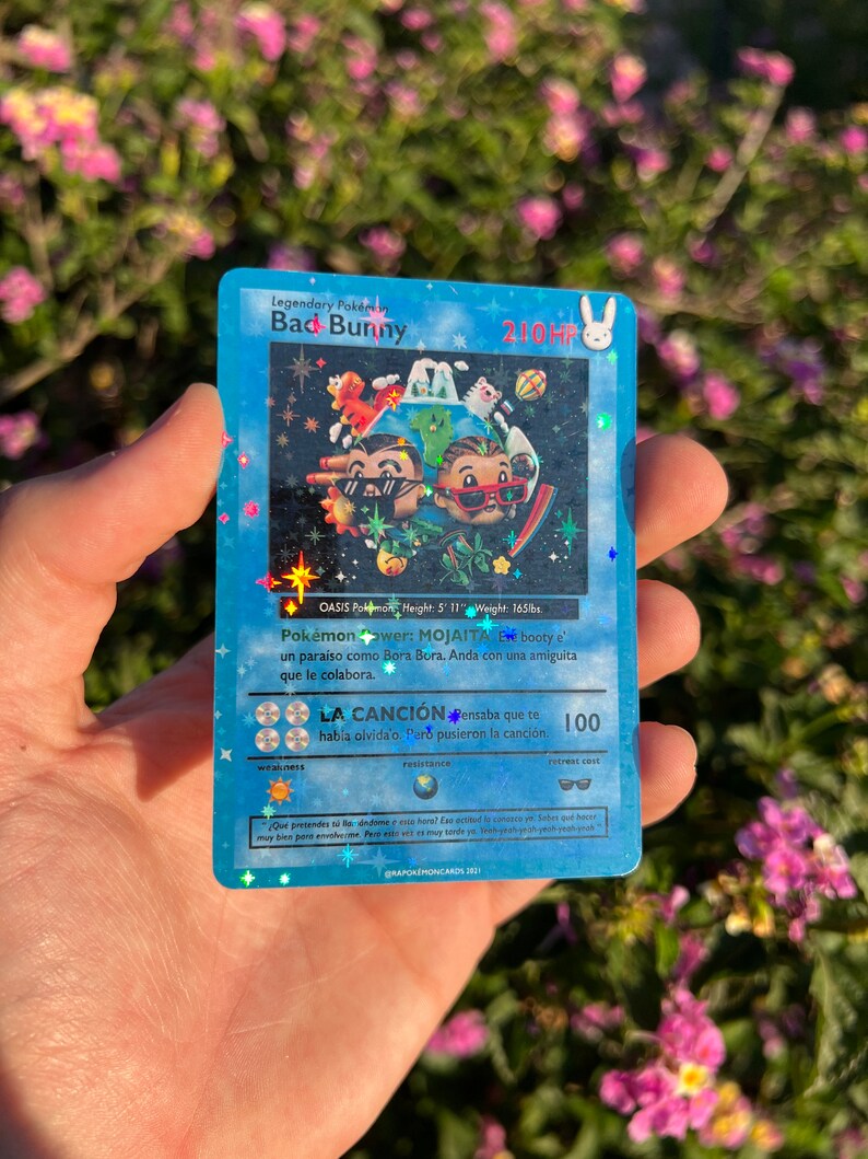 Bad Bunny and J Balvin oasis Pokémon Style OG Card - Etsy