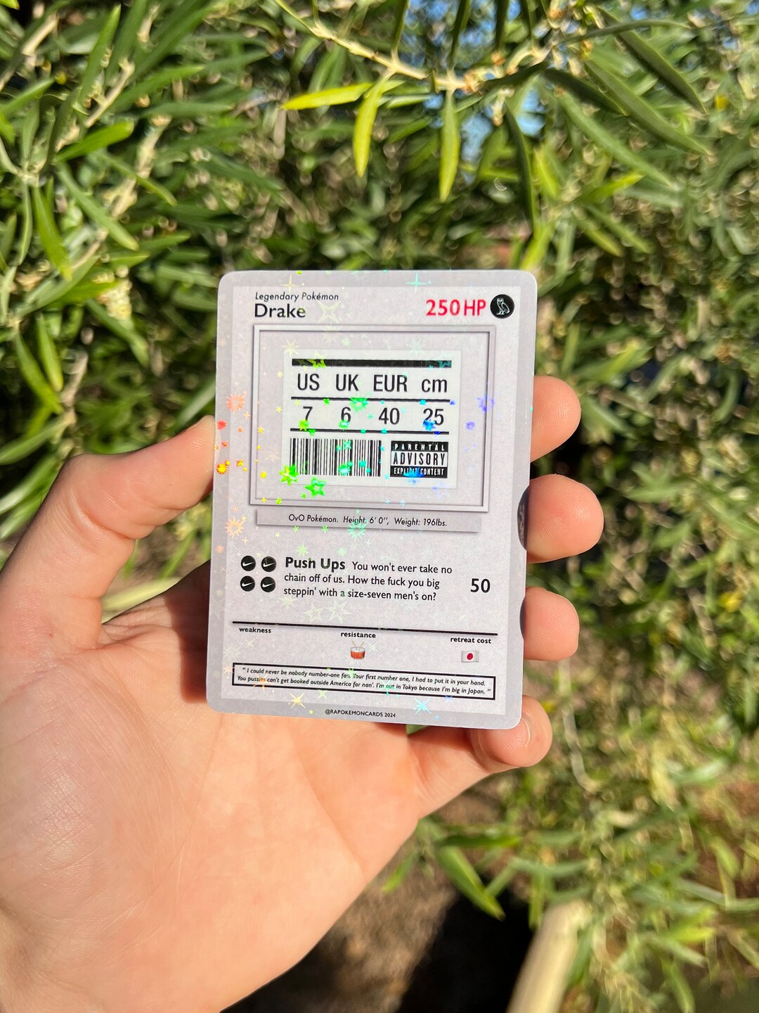 Drake push Ups Pokémon Style OG Card - Etsy