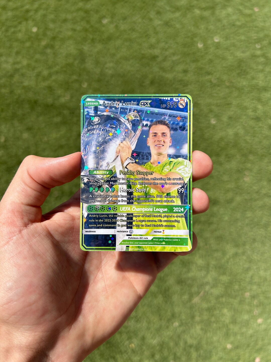 Andriy Lunin Real Madrid FC Champions League Special Custom Football ...