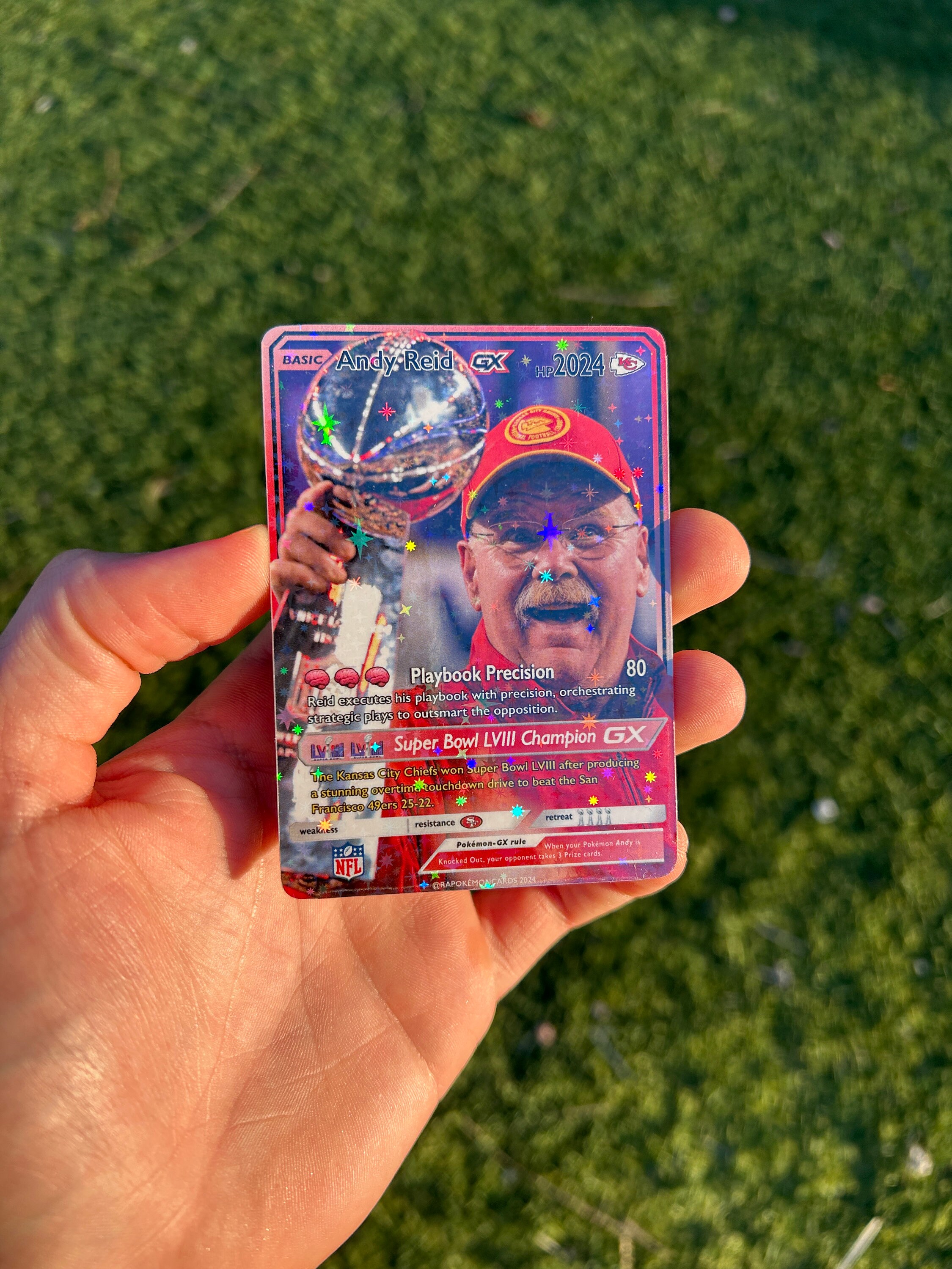 Andy Reid super Bowl LVIII Champion 2024 Pokémon Style GX Card - Etsy UK