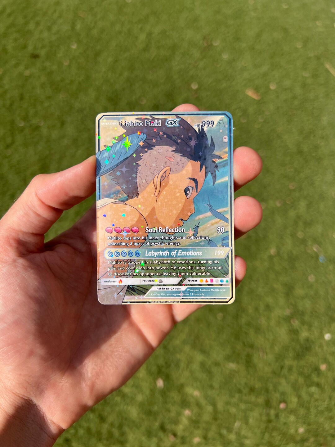 The Boy and the Heron, Mahito Maki Custom GX Pokemon Card Ghibli Studio ...