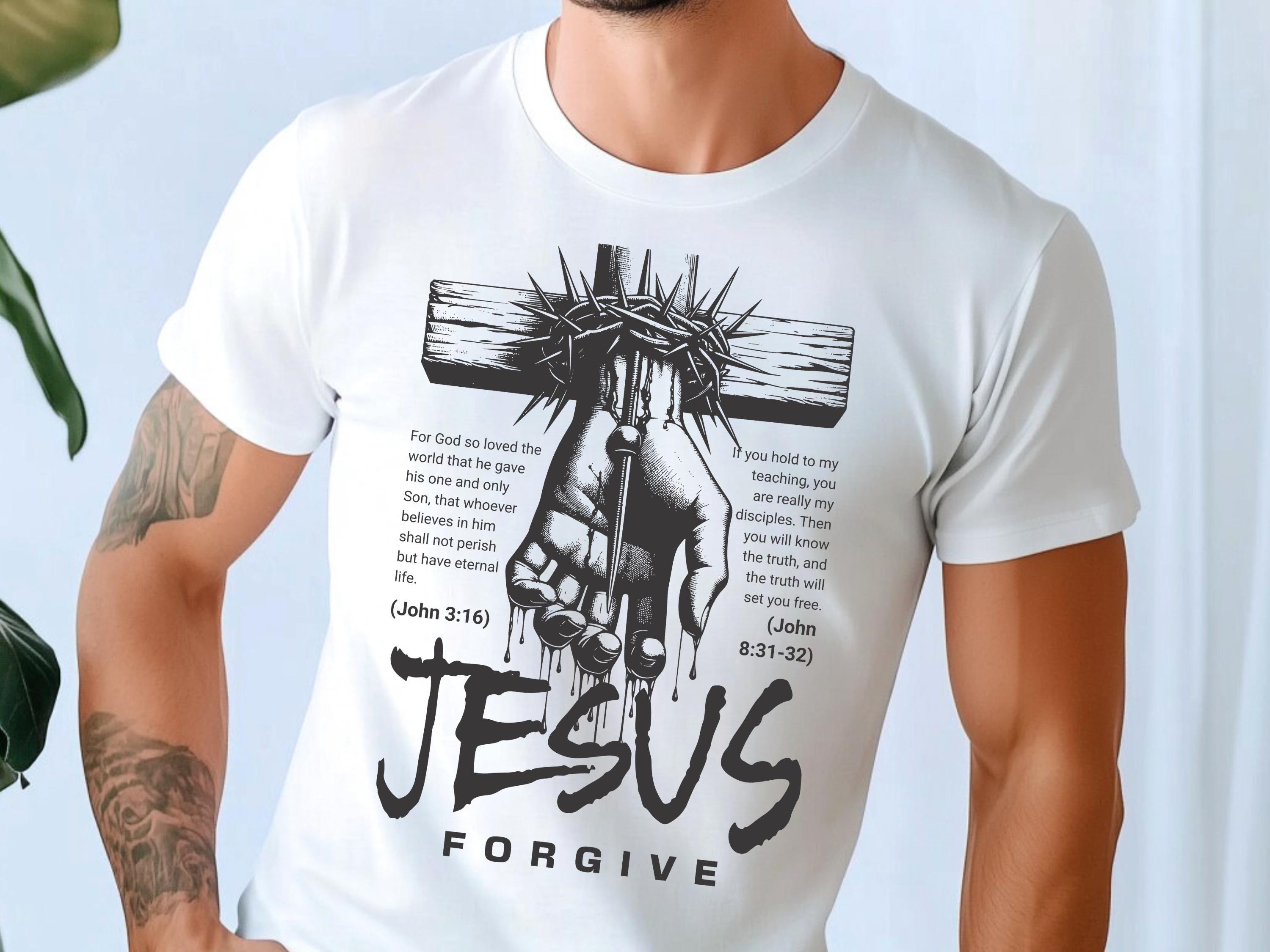 Jesus Faith Tee, Christian Graphic Shirt,religious Symbol T-shirt ...