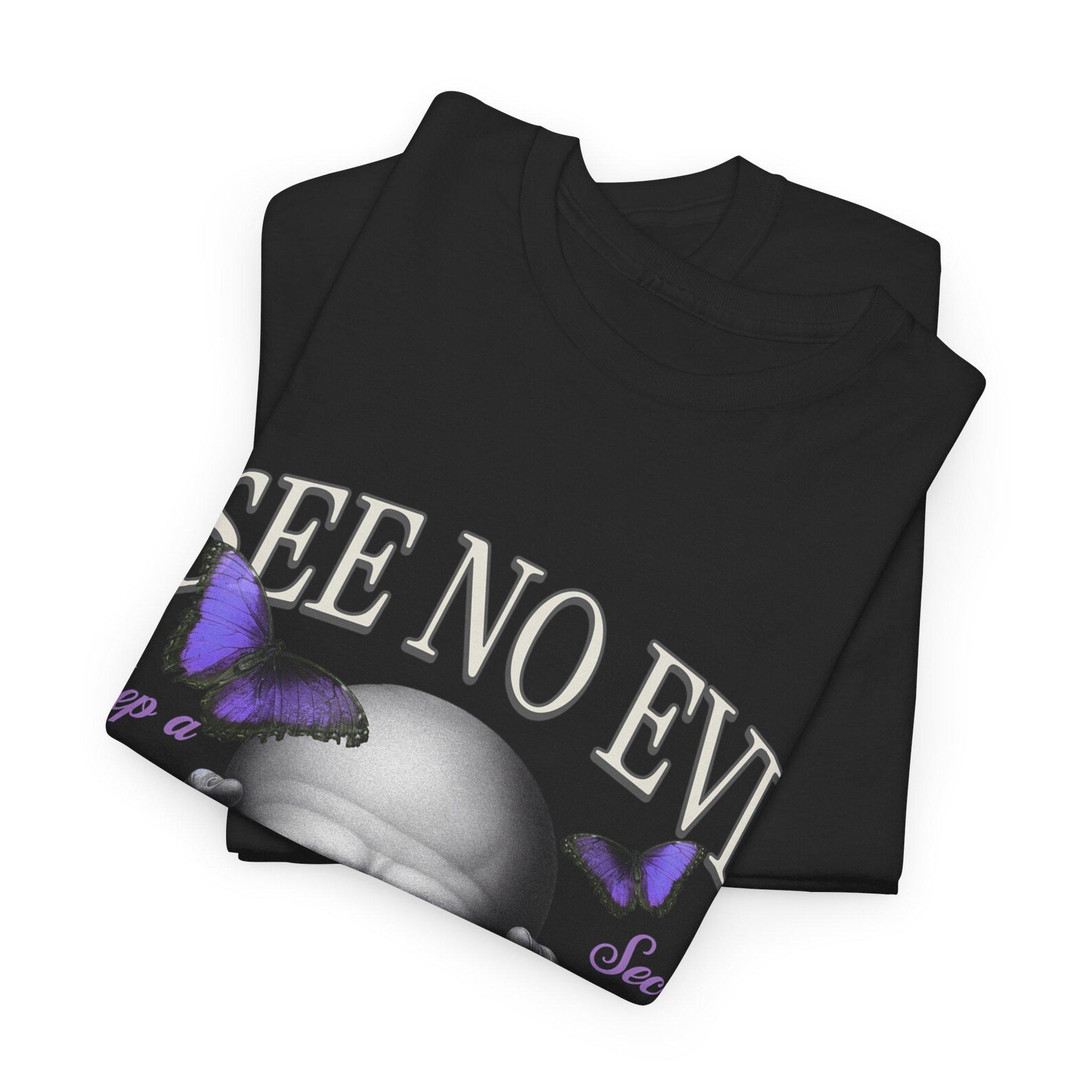 I See No Evil Graphic T-shirt, Bold "i See No Evil" Design Tee ...