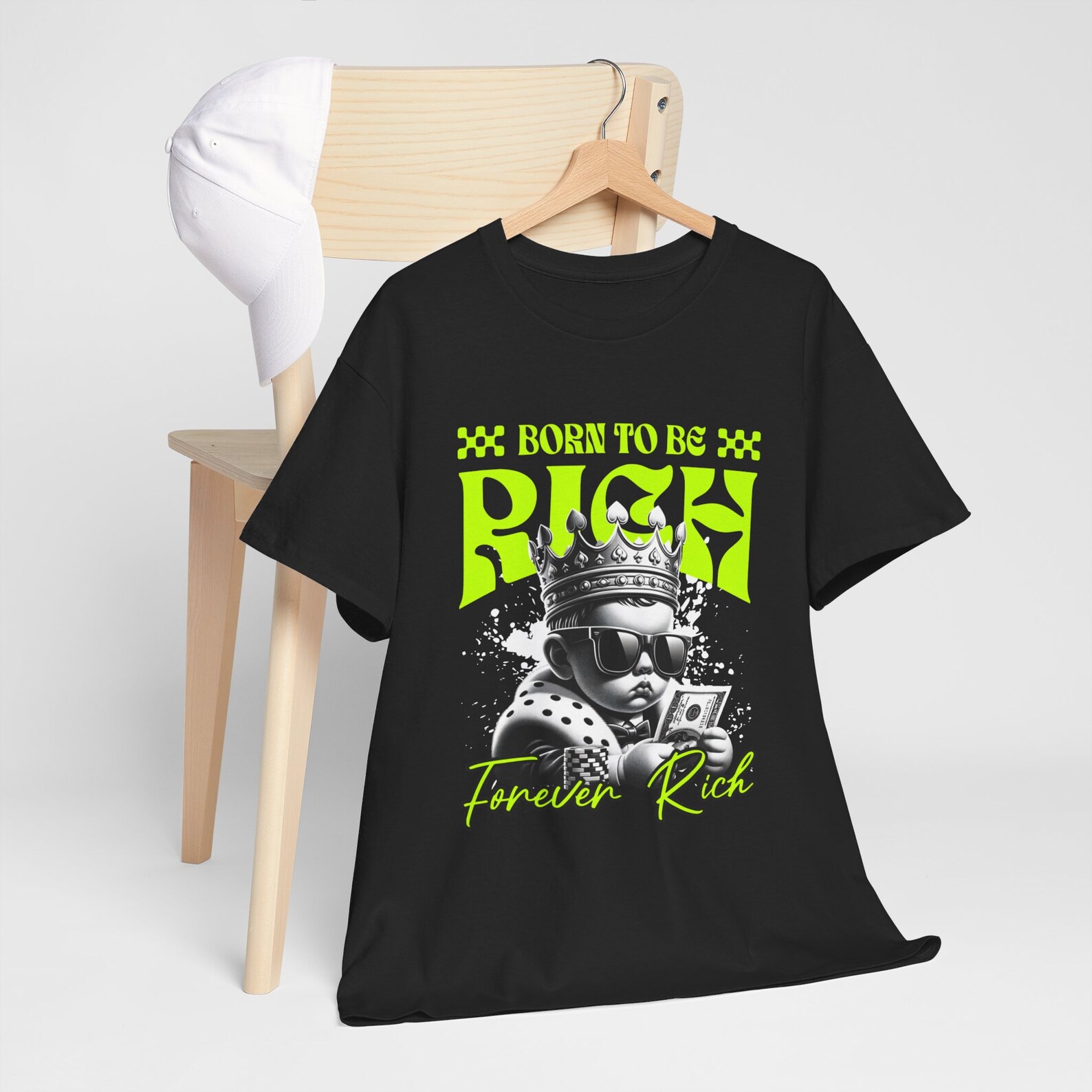 Born to Be Rich" T-shirt, Motivational Wealth Tee, Ambitious Graphic ...