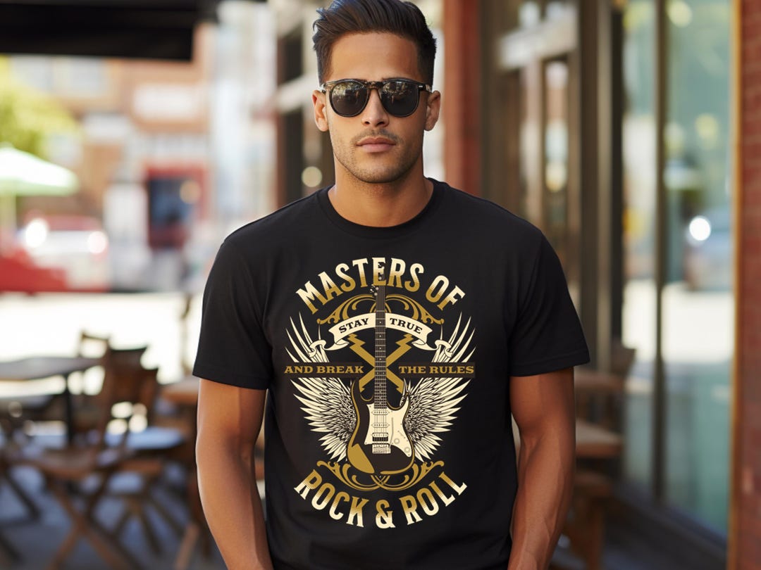 Master of Rock 'n' Roll Graphic Tee, Vintage Musician Shirt, Classic ...