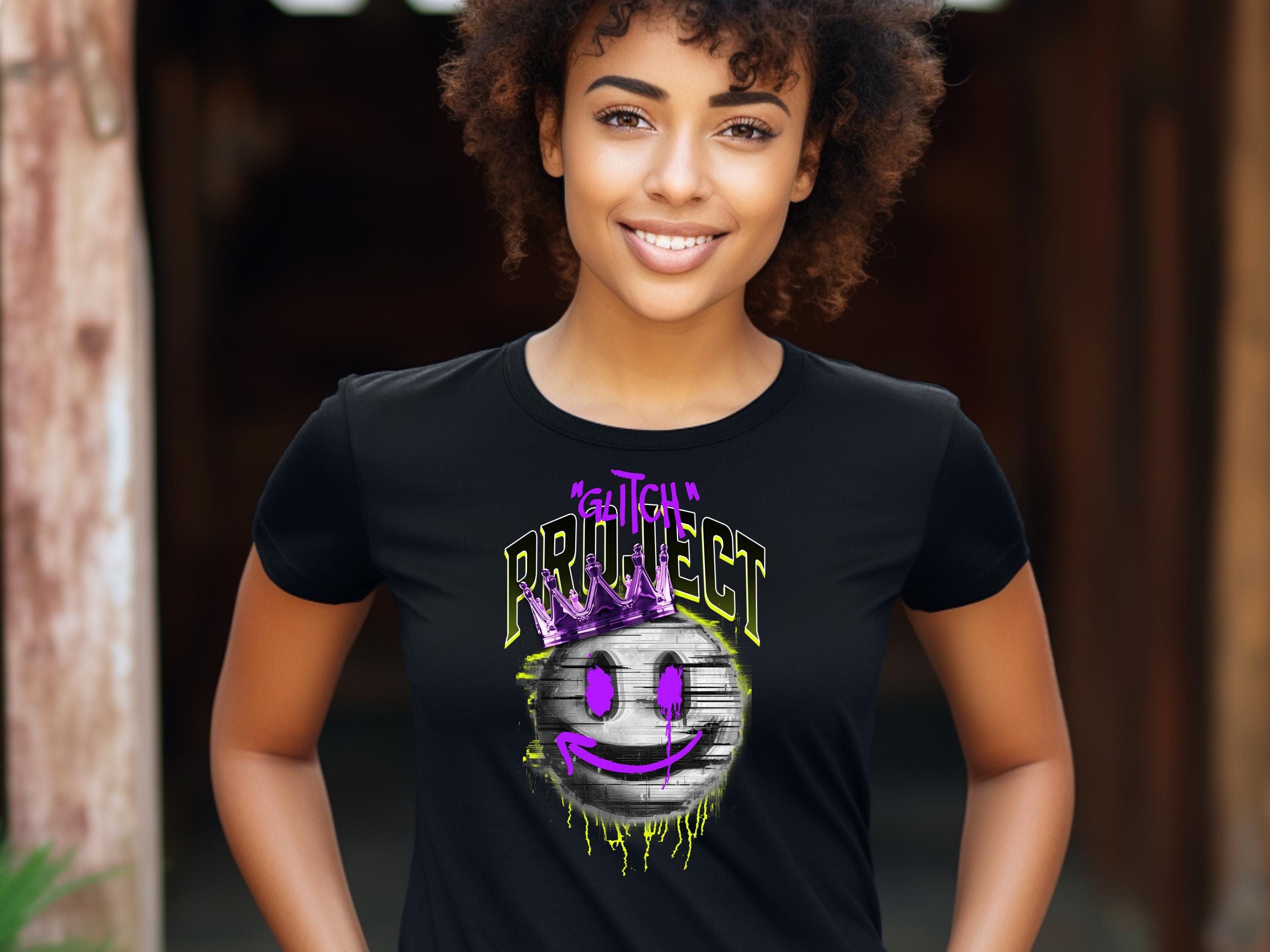 Glitch Project T-shirt, Modern Glitch Graphic Shirt, Glitch Fashion ...