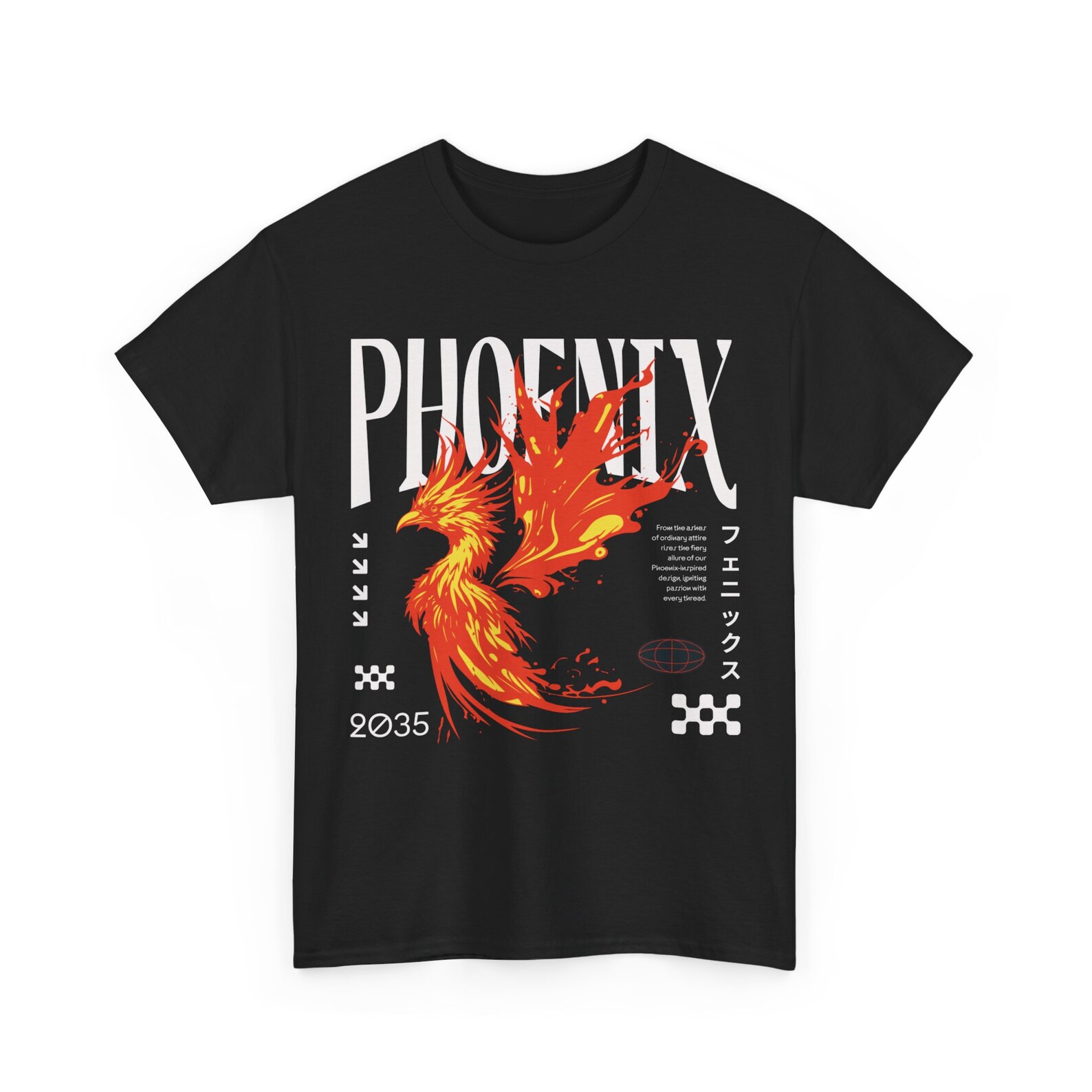 Phoenix Graphic Tee, Rebirth Symbol Shirt, Legendary Phoenix Tee ...