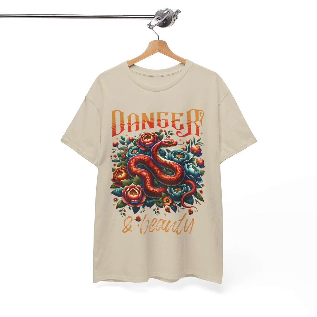 Dangers and Beauty Graphic Tee, Beauty in Danger Shirt, Bold Statement ...