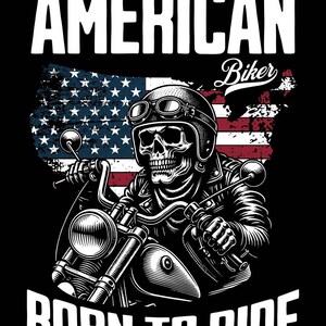 American Biker Born to Ride Shirt, Biker Shirts, T Shirt, Mens Gift ...