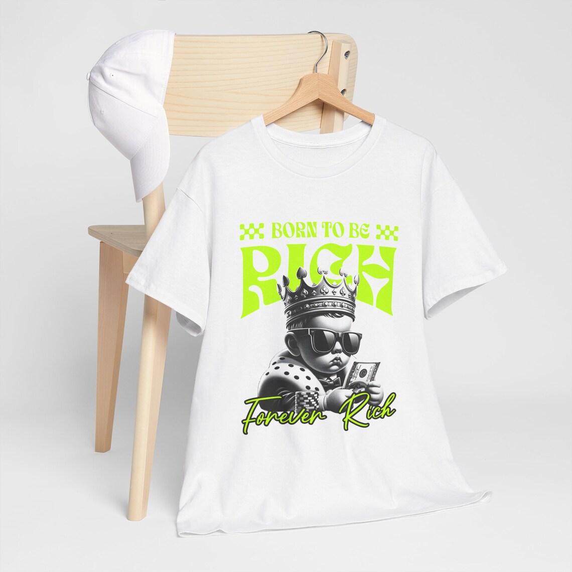 Born to Be Rich" T-shirt, Motivational Wealth Tee, Ambitious Graphic ...