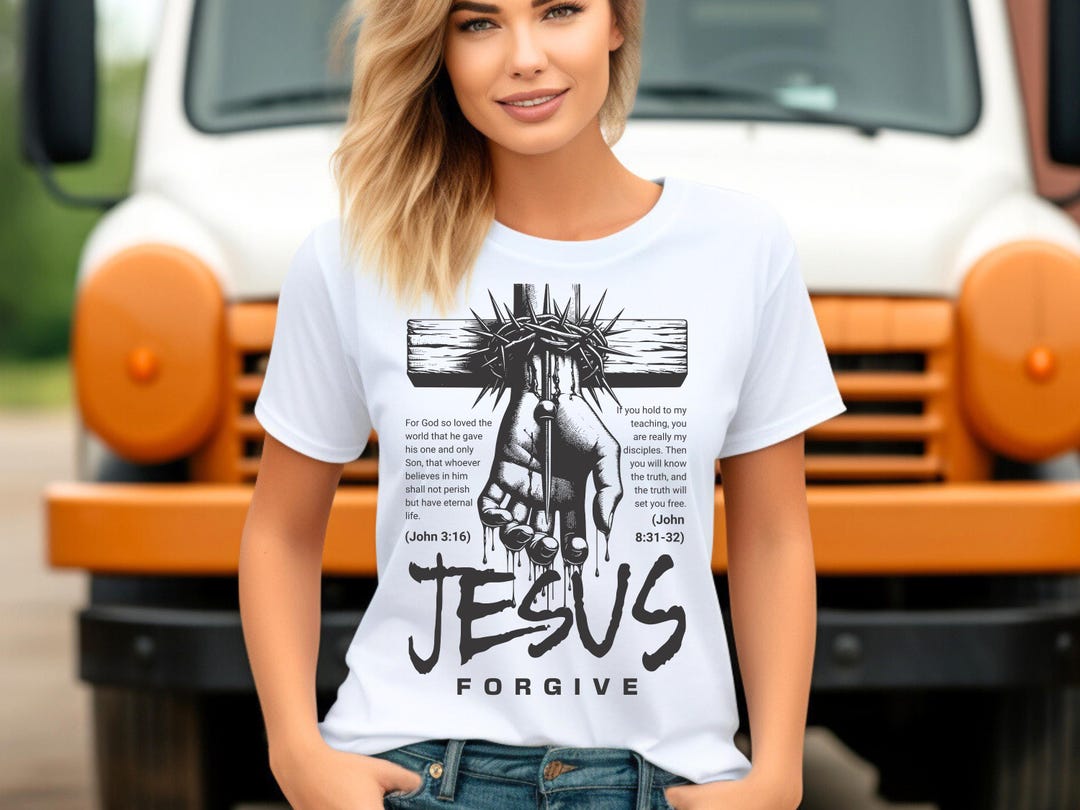 Jesus Faith Tee, Christian Graphic Shirt,religious Symbol T-shirt ...