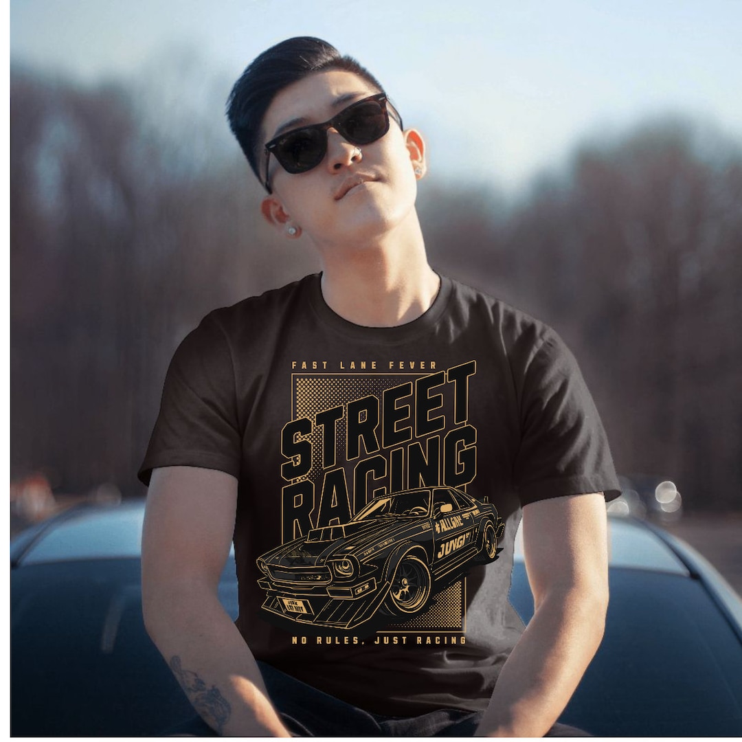 Fast Lane Street Racing' Tee,tee for Racing Vibes, Car T-shirt,gift to ...