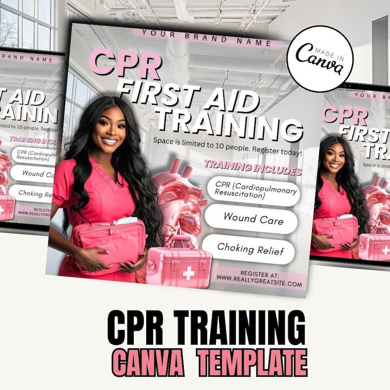 Cpr Training Flyer Template - Etsy