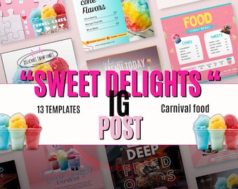 Shaved Ice Menu Template / Snow Cone Menu Template / Food Menu / Canva ...