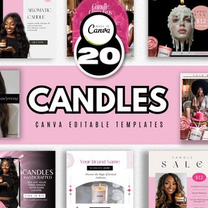 Candle Business Flyer Canva Template / Candle Mockup Flyer / Candle ...