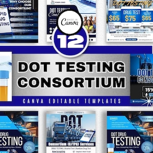 DOT Testing Consortium Flyer Canva / DIY Drug Lab Service Flyer ...