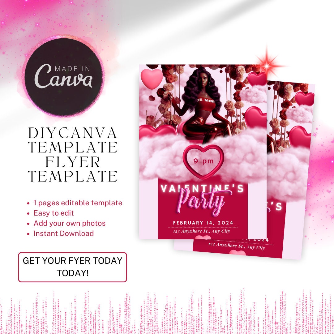 DIY Valentines Party Flyer , February Flyer, Party Flyer, Club Flyer ...