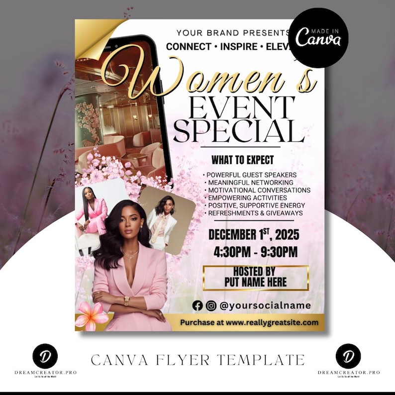 Women Network Event Flyer Template/ Conference Flyer / Digital Flyer ...