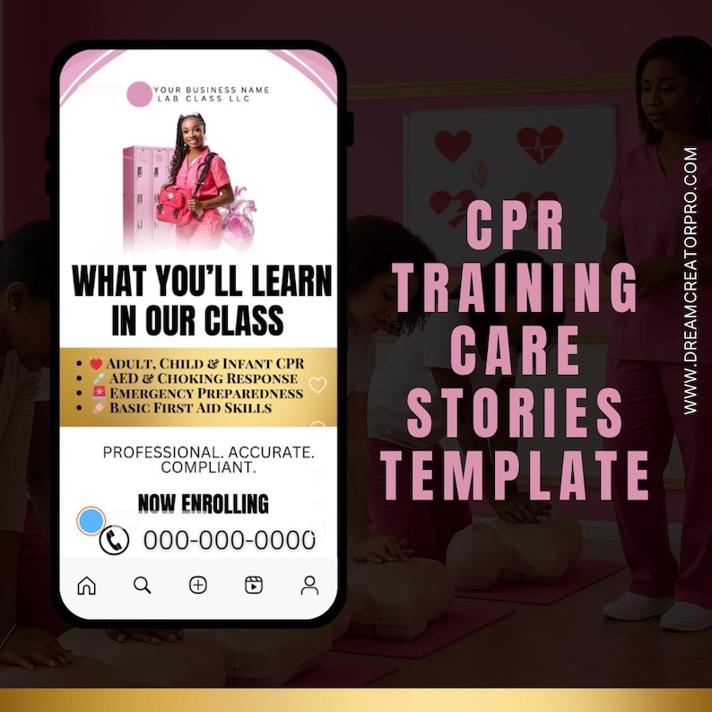 CPR Training Instagram Stories Bundle | 10 Editable Canva Templates ...