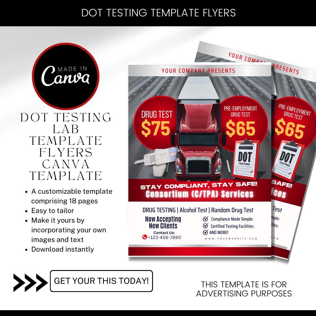 DOT & Pre-employment Physicals / DIY Medical Service Flyer/ Mobile ...