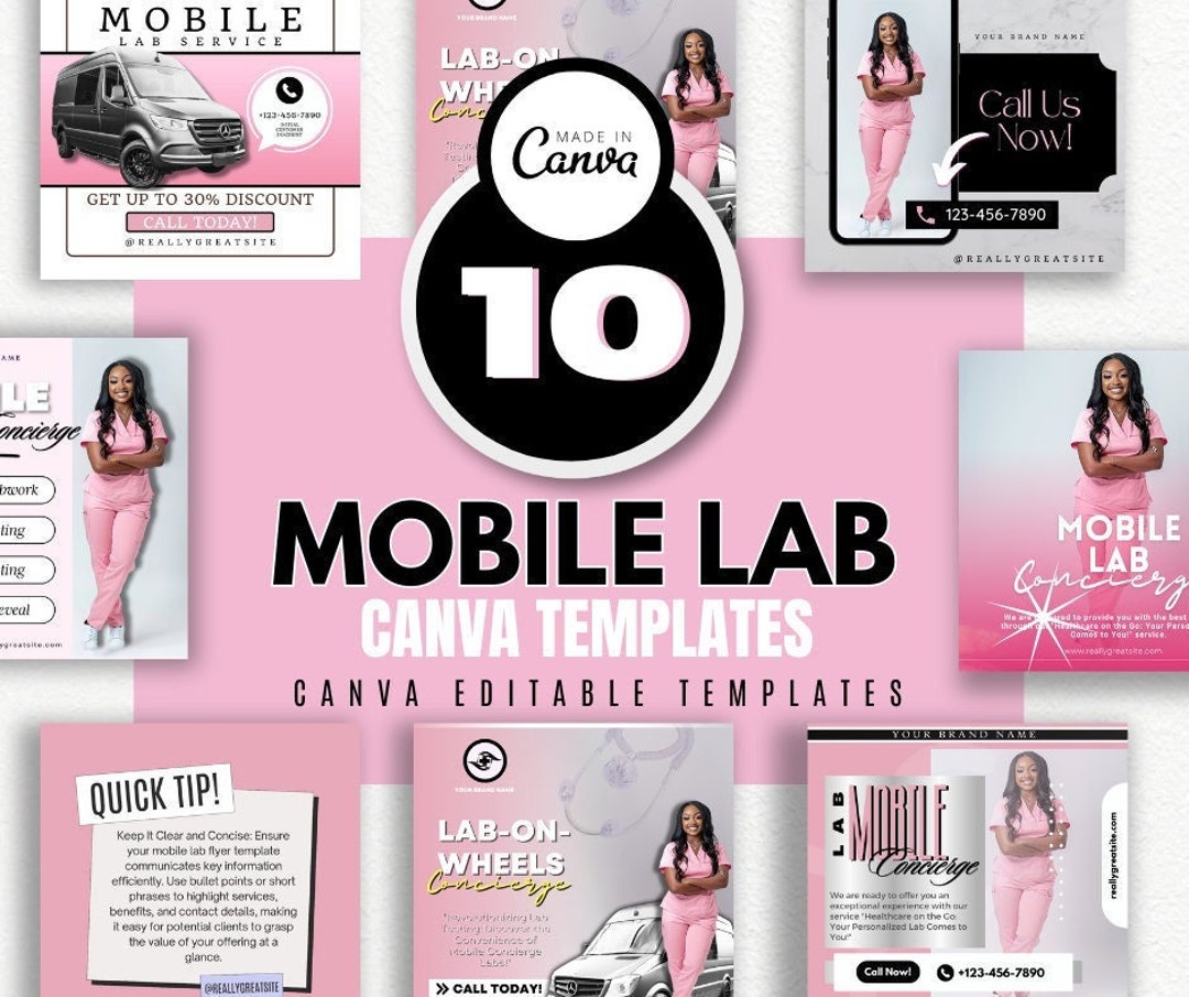 Mobile Lab Service Flyer / DIY Medical Mobile Lab Service Flyer/ Mobile ...