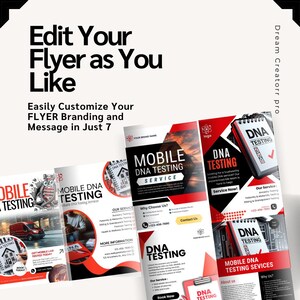 Mobile DNA Testing Flyer / DIY Medical DNA Lab Service Flyer/ Mobile ...