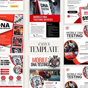 Mobile DNA Testing Flyer / DIY Medical DNA Lab Service Flyer/ Mobile ...