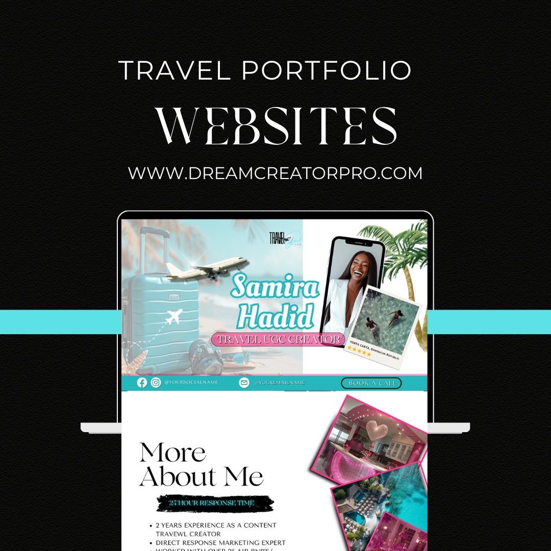 TRAVEL Agent Portfolio Website Template / Travel Agent Canva / Travel ...